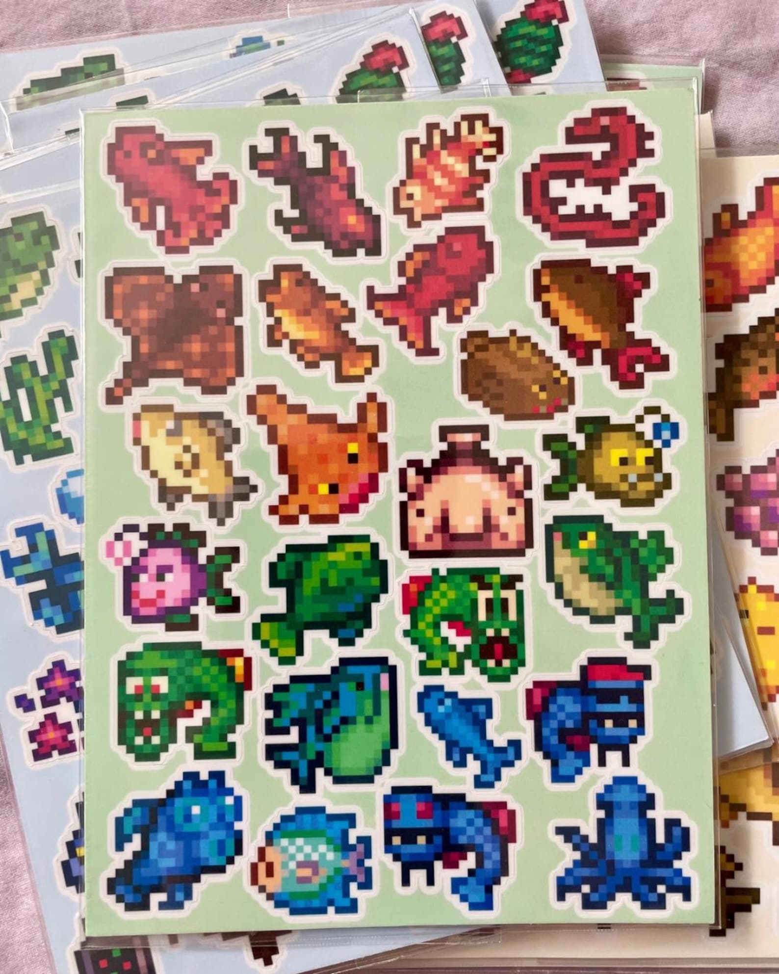 Stardew Valley Fish Sticker Sheet Collection: SDV Fishing Stickers - Etsy