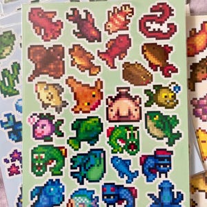 Stardew Valley Fish Sticker Sheet Collection: SDV Fishing Stickers - Etsy