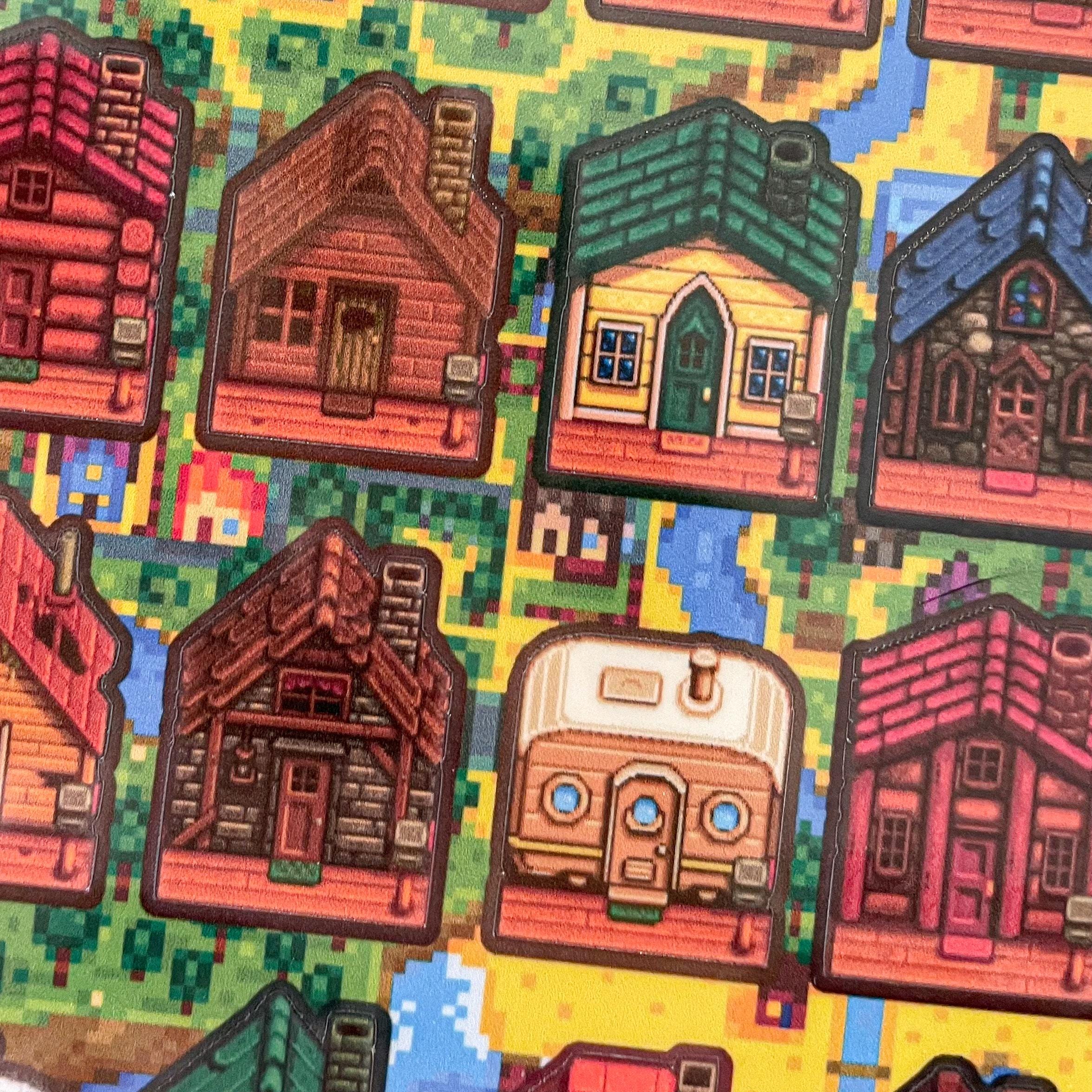 Stardew Valley Cabin Collection Sticker Sheet | SDV Farmhouses, Cabins ...