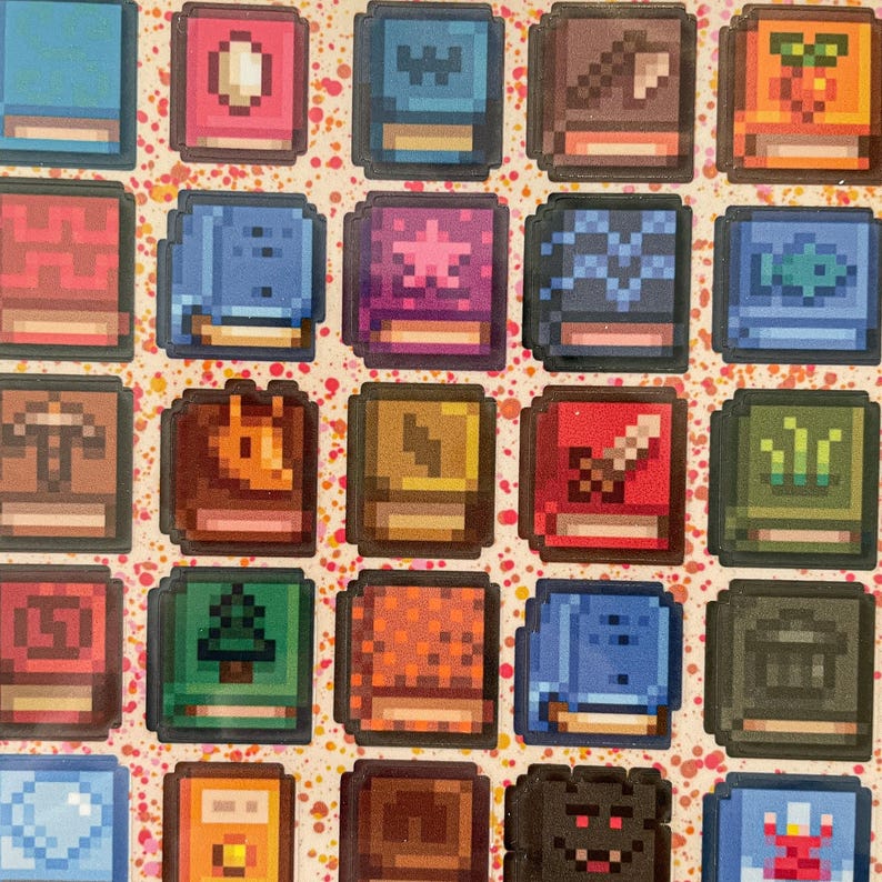 Stardew Valley Books Sticker Sheet: Complete Collection - Etsy
