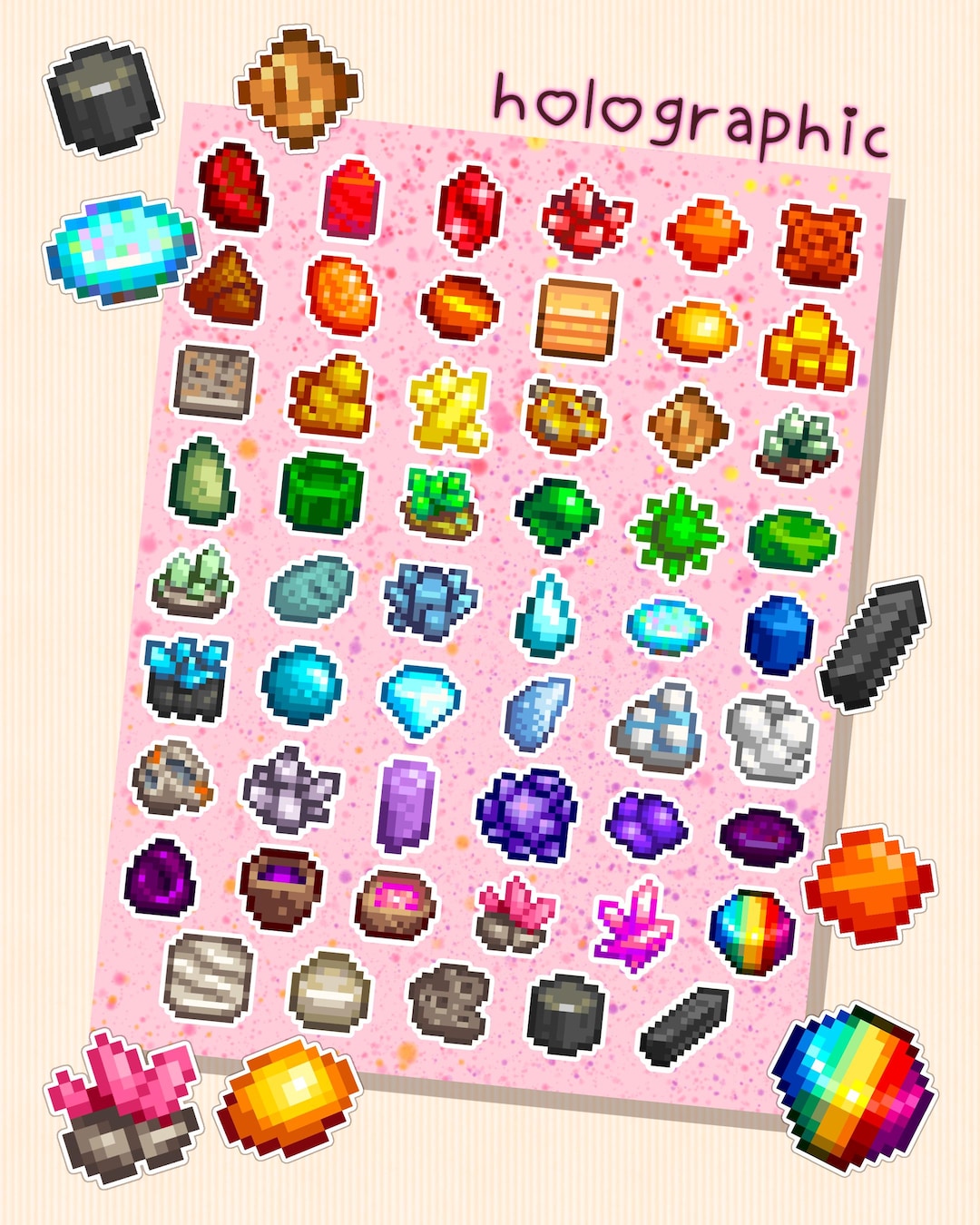 Stardew Valley GEMS & MINERALS Cute Farming Game SDV - Etsy