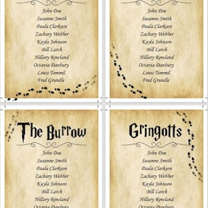 H Potter Magical Wizarding World Locations Marauders Map- Wedding ...