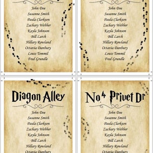 H Potter Magical Wizarding World Locations Marauders Map- Wedding ...