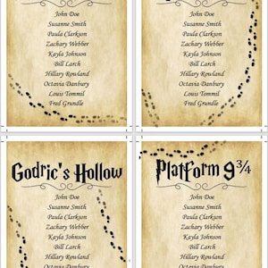 H Potter Magical Wizarding World Locations Marauders Map- Wedding ...