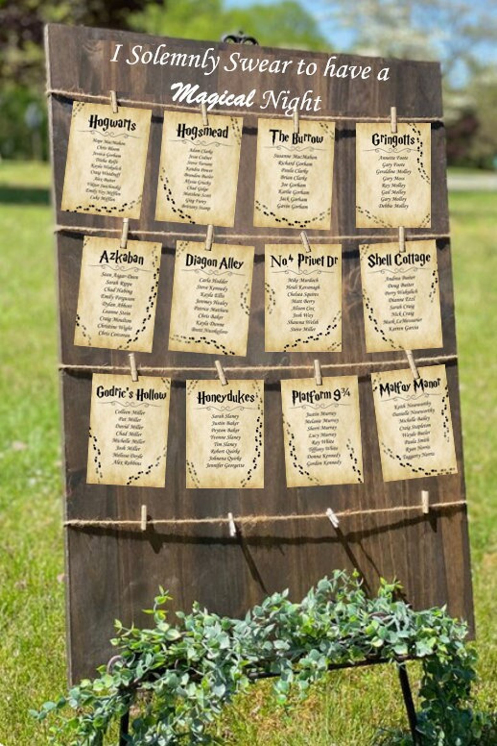 H Potter Magical Wizarding World Locations Marauders Map- Wedding ...