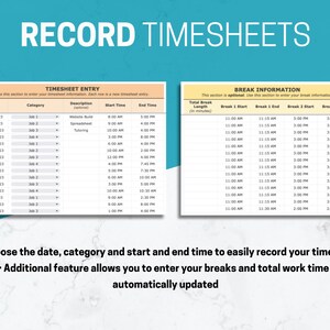 Personal Timesheet Tracker Spreadsheet Easily Track and Analyze Your ...