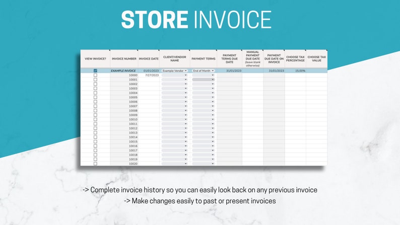 Invoice Generator Spreadsheet | Easily and Quickly Create, Store and ...