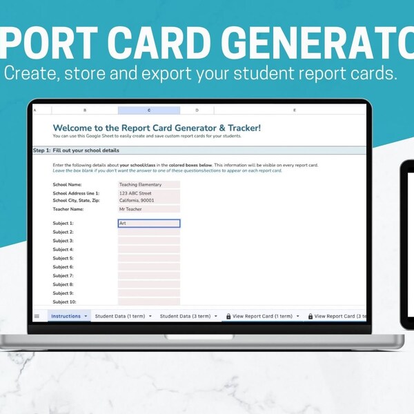 Homeschool Report Card - Etsy