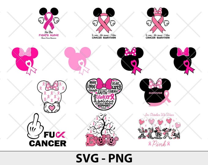 Fighting Breast Cancer Disney Buttons- Breast Cancer Survivor Buttons ...