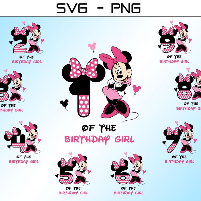 Minnie Mouse Numbers - Etsy