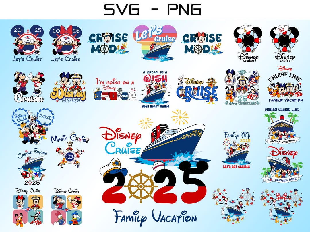 2025 Cruise Trip Bundle SVG PNG, 2025 Family Vacation Png, Family Trip ...