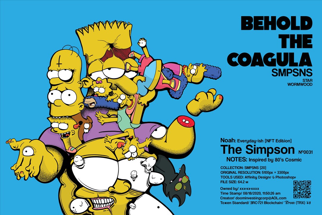 Signed Print, the Simpsons, Cosmic Horror, Modern Art, 11 X 17 - Etsy