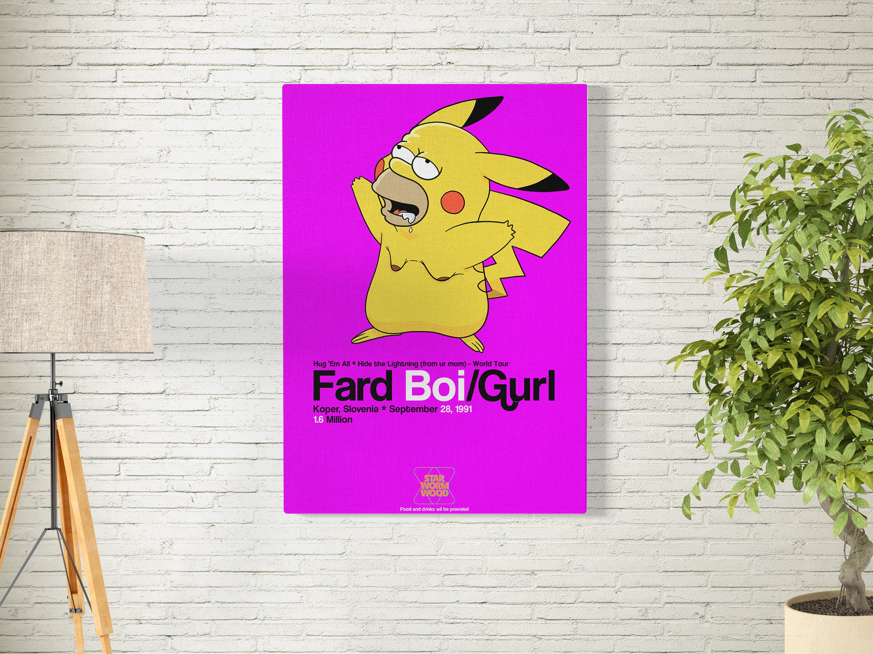 Signed Print 11 X 17 Modern Art Pikachu V. Homer - Etsy