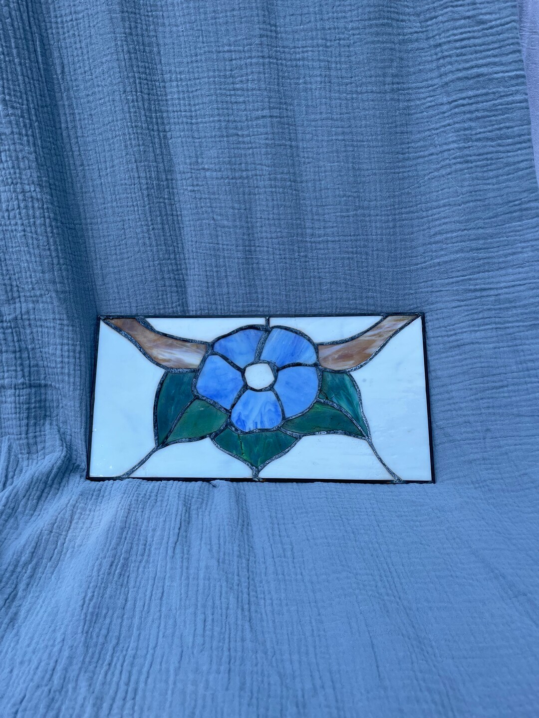 Blue Flower Stained Glass - Etsy
