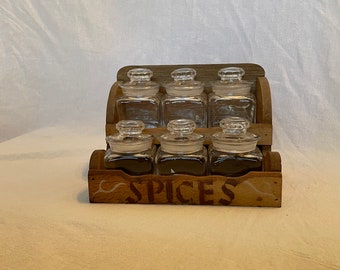 Vintage PRIMITIVE Green Wooden SPICE RACK Primitive Kitchen - Etsy