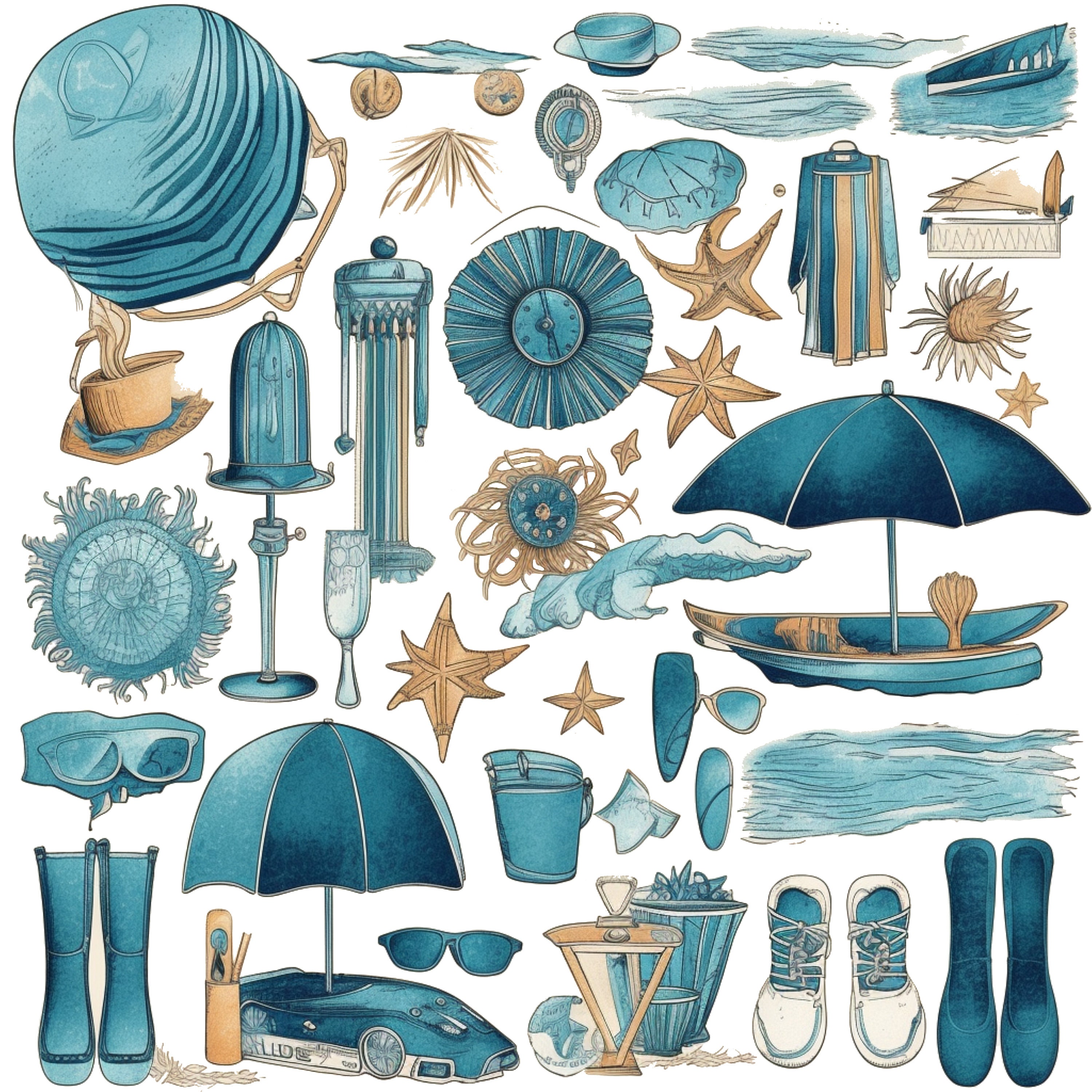 50 Summer Images Clip Digital Art - Etsy