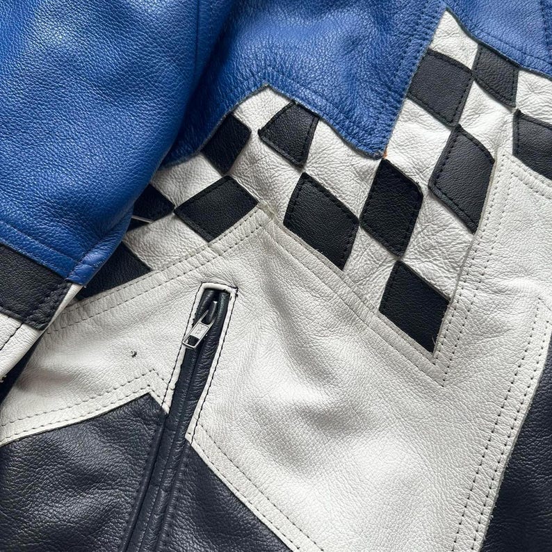 Vintage Teknic Leather Motorcycle Jacket - Etsy