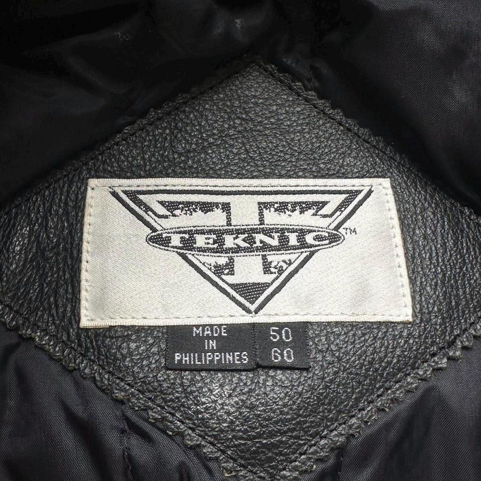 Vintage Teknic Leather Motorcycle Jacket - Etsy