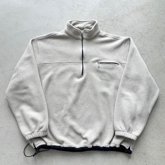 Vintage Beige Quarter Zip Fleece - XL - Gem
