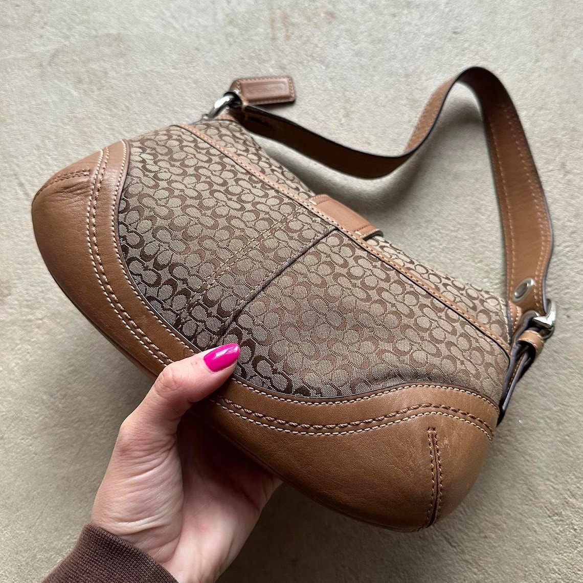 Vintage Y2K Coach Tan Mini Soho Shoulder Bag - Etsy