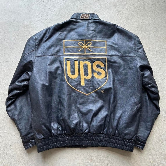 Vintage UPS Leather NASCAR Racing Jacket - Gem