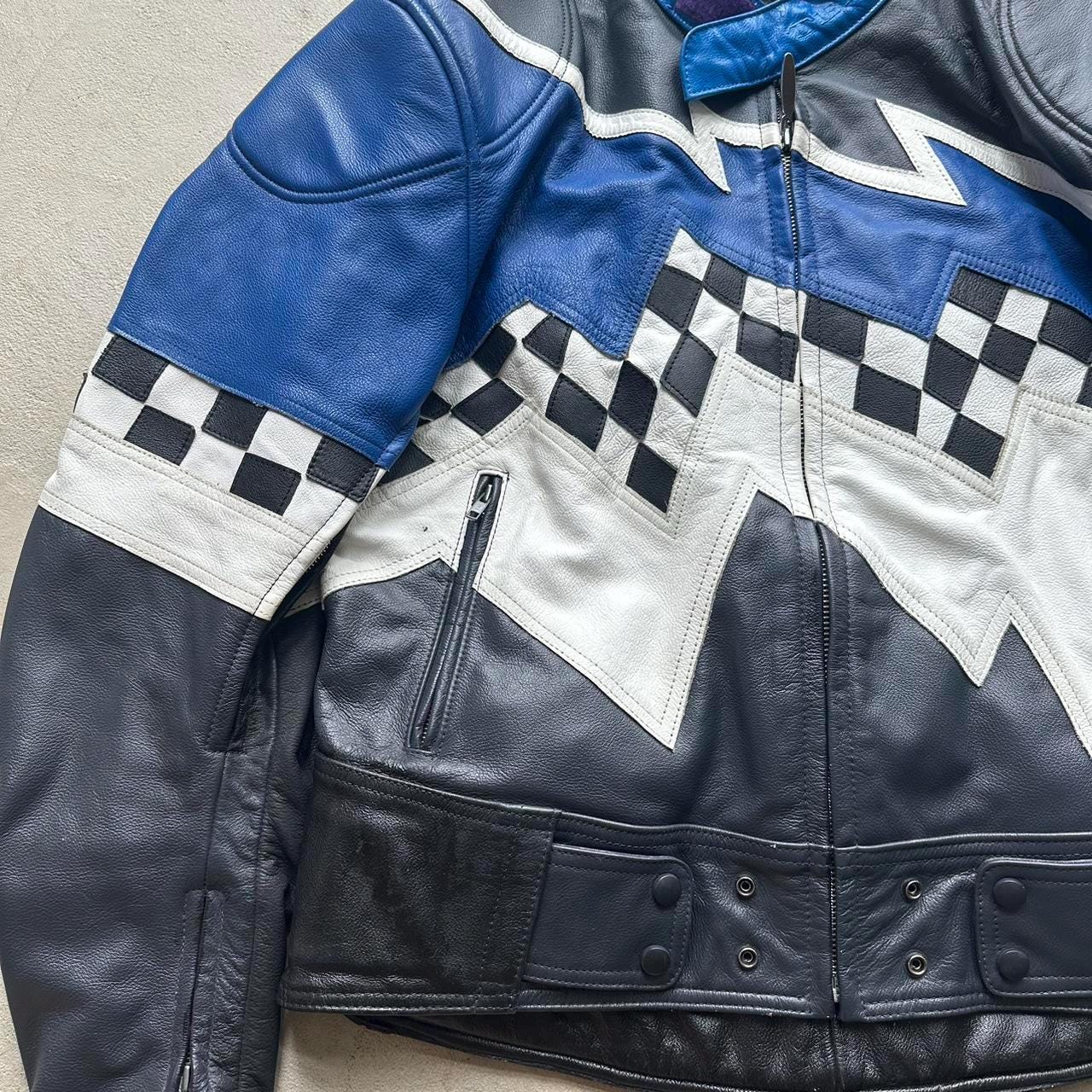 Vintage Teknic Leather Motorcycle Jacket - Etsy
