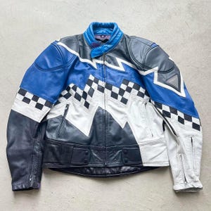 Vintage Teknic Leather Motorcycle Jacket - Etsy