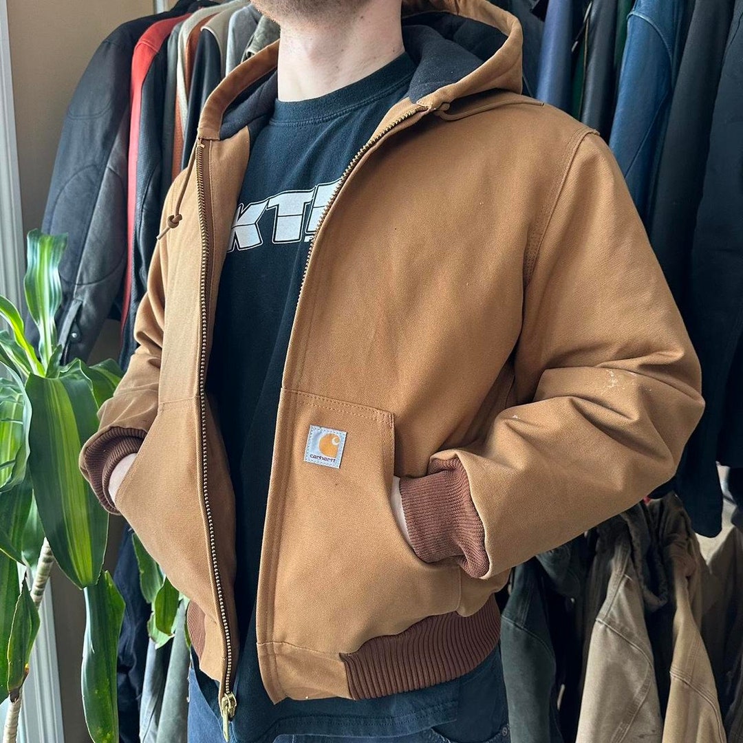Carhartt Tan Hooded Jacket - Etsy
