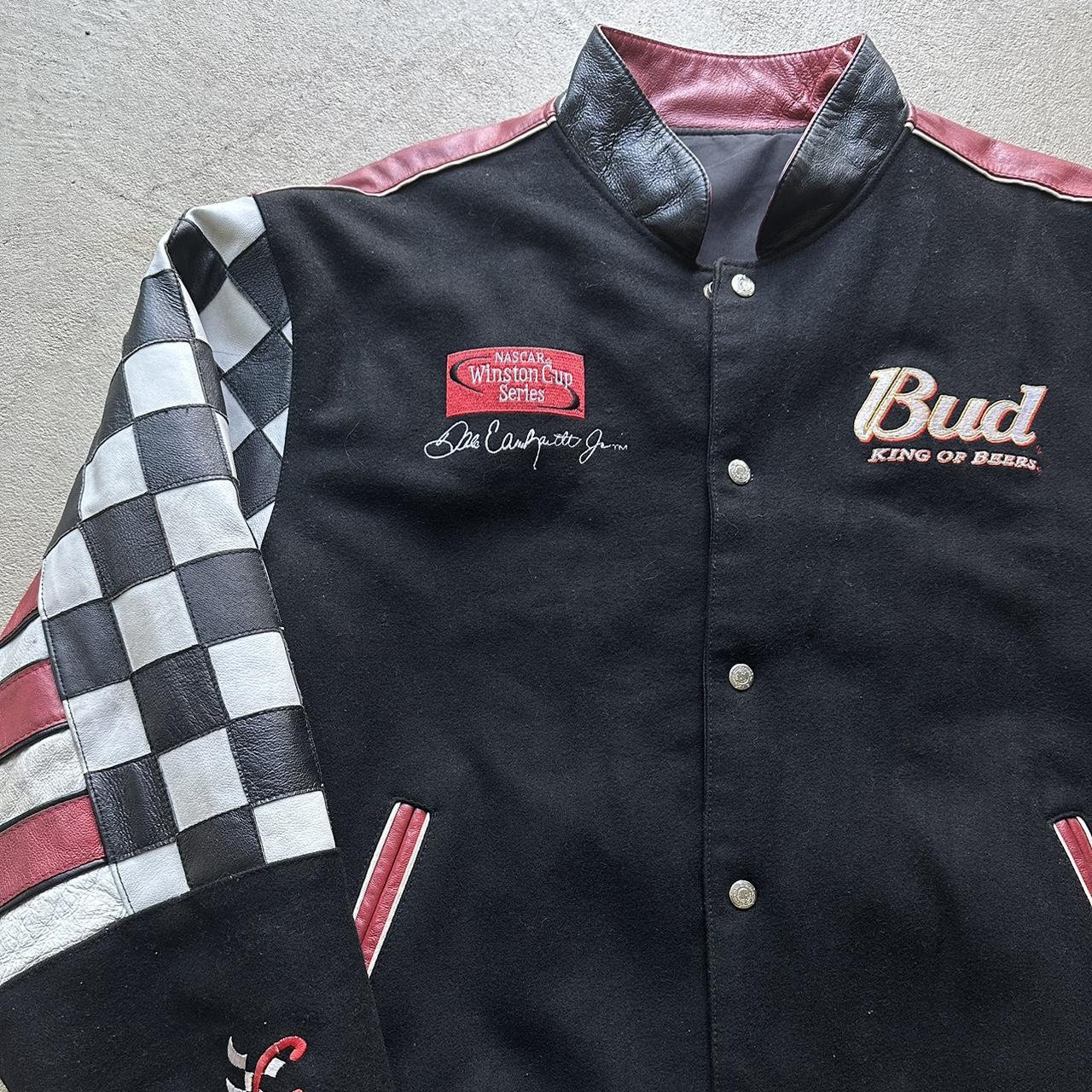 Vintage Budweiser NASCAR Racing Leather Reversible Jacket - Etsy