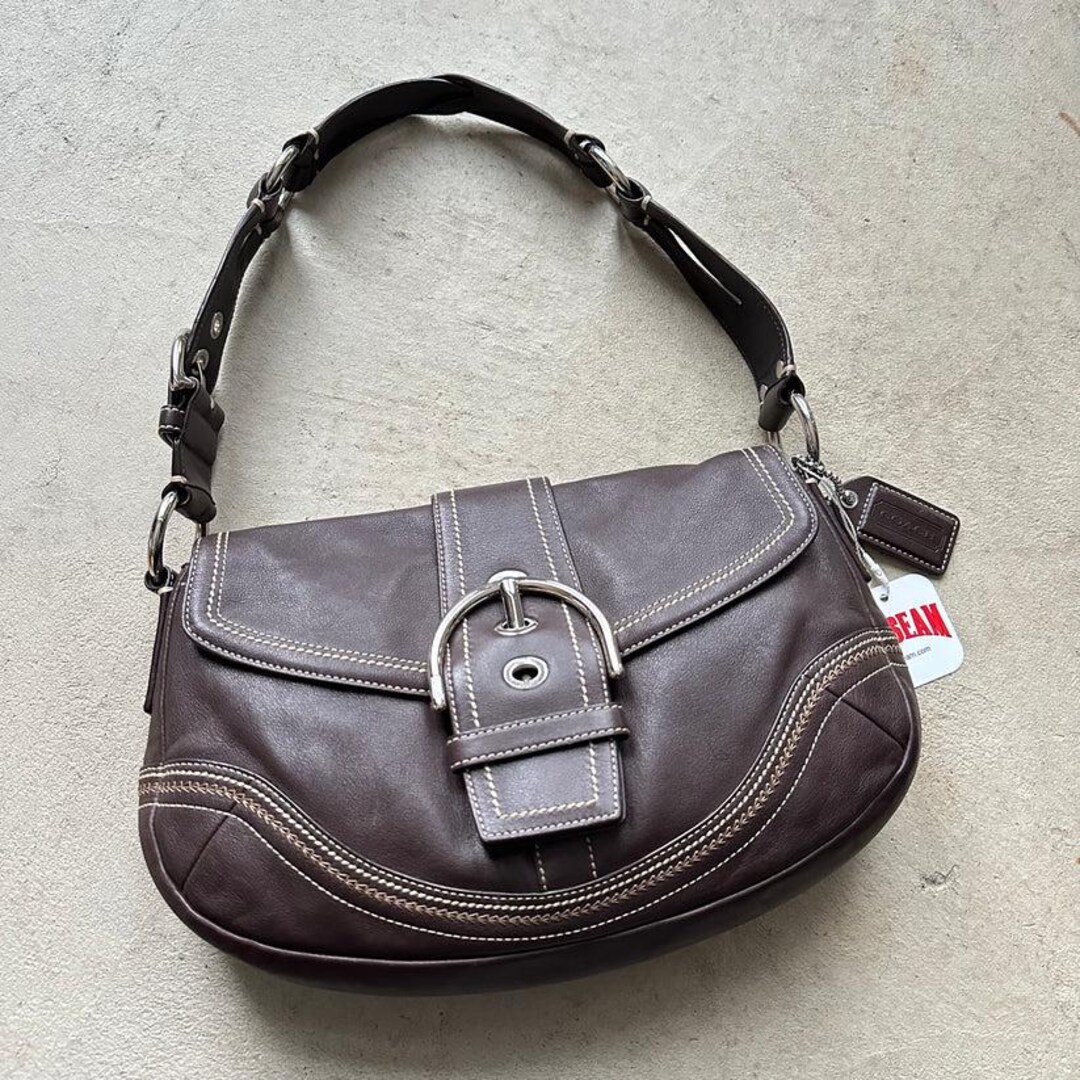Vintage Y2K Coach Brown Leather Soho Shoulder Bag - Etsy