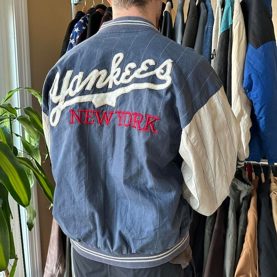 RARE Vintage New York Yankees Reversible Jacket - L - Gem