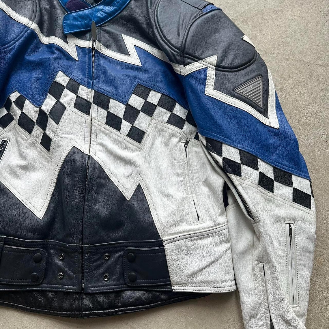 Vintage Teknic Leather Motorcycle Jacket - Etsy