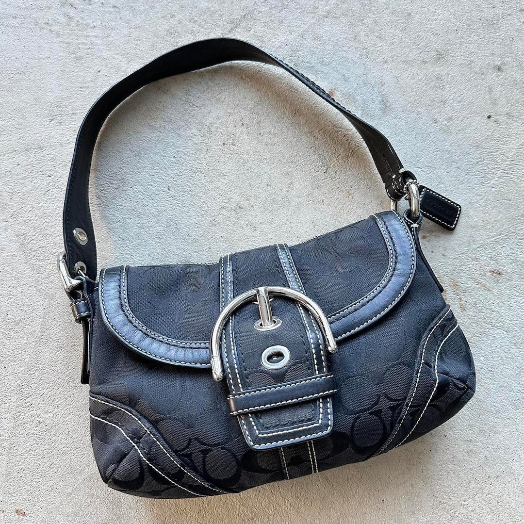 Vintage Y2K Coach Black Mini Soho Shoulder Bag - Etsy