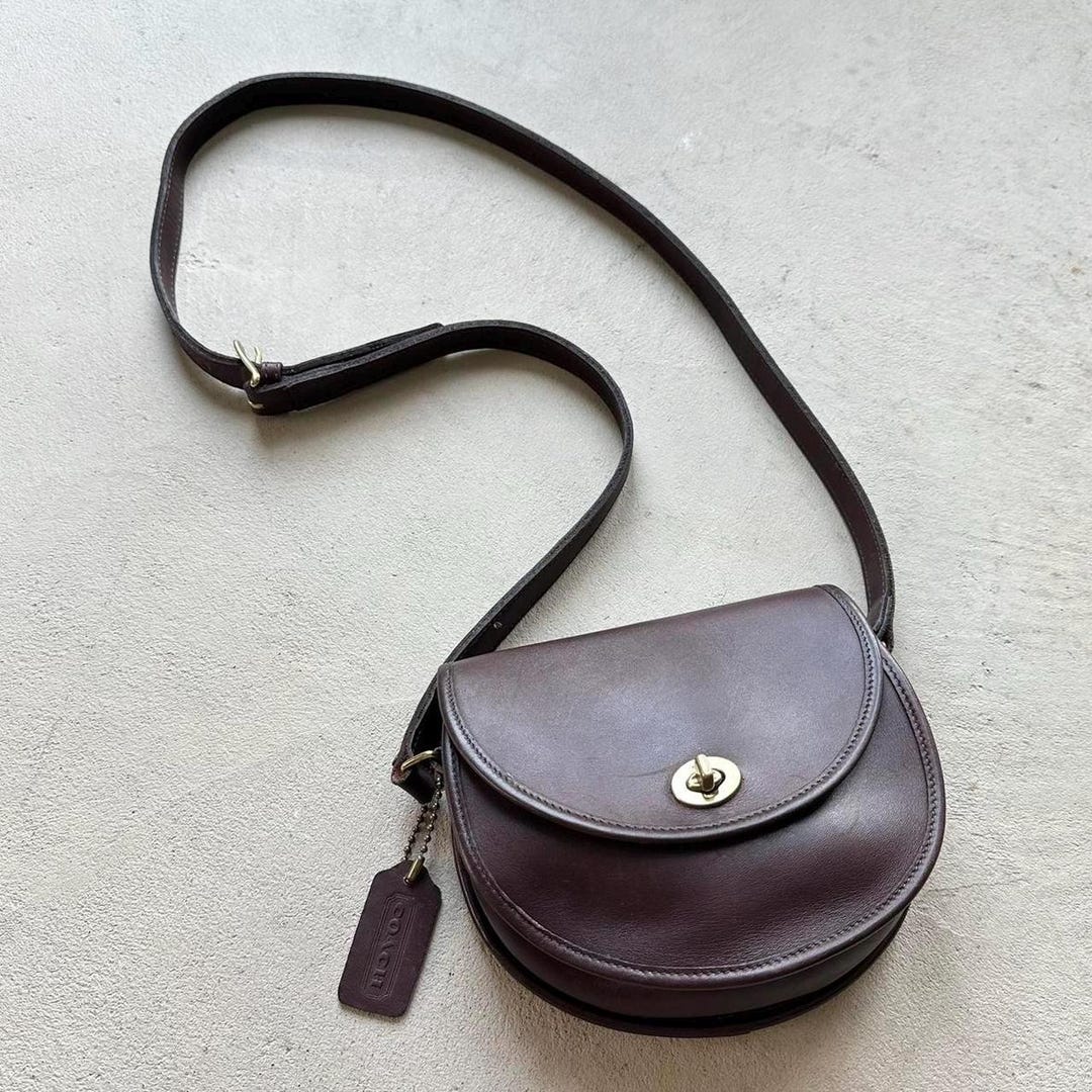 Vintage Coach Brown Leather Watson Crossbody Bag - Etsy