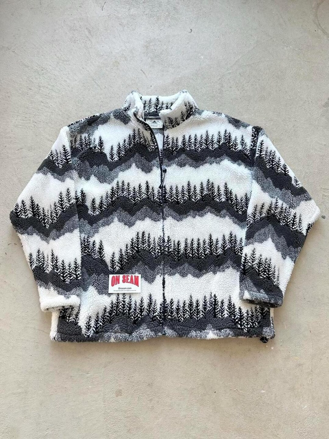 Vintage Forest Fleece Zip up Jacket - Etsy