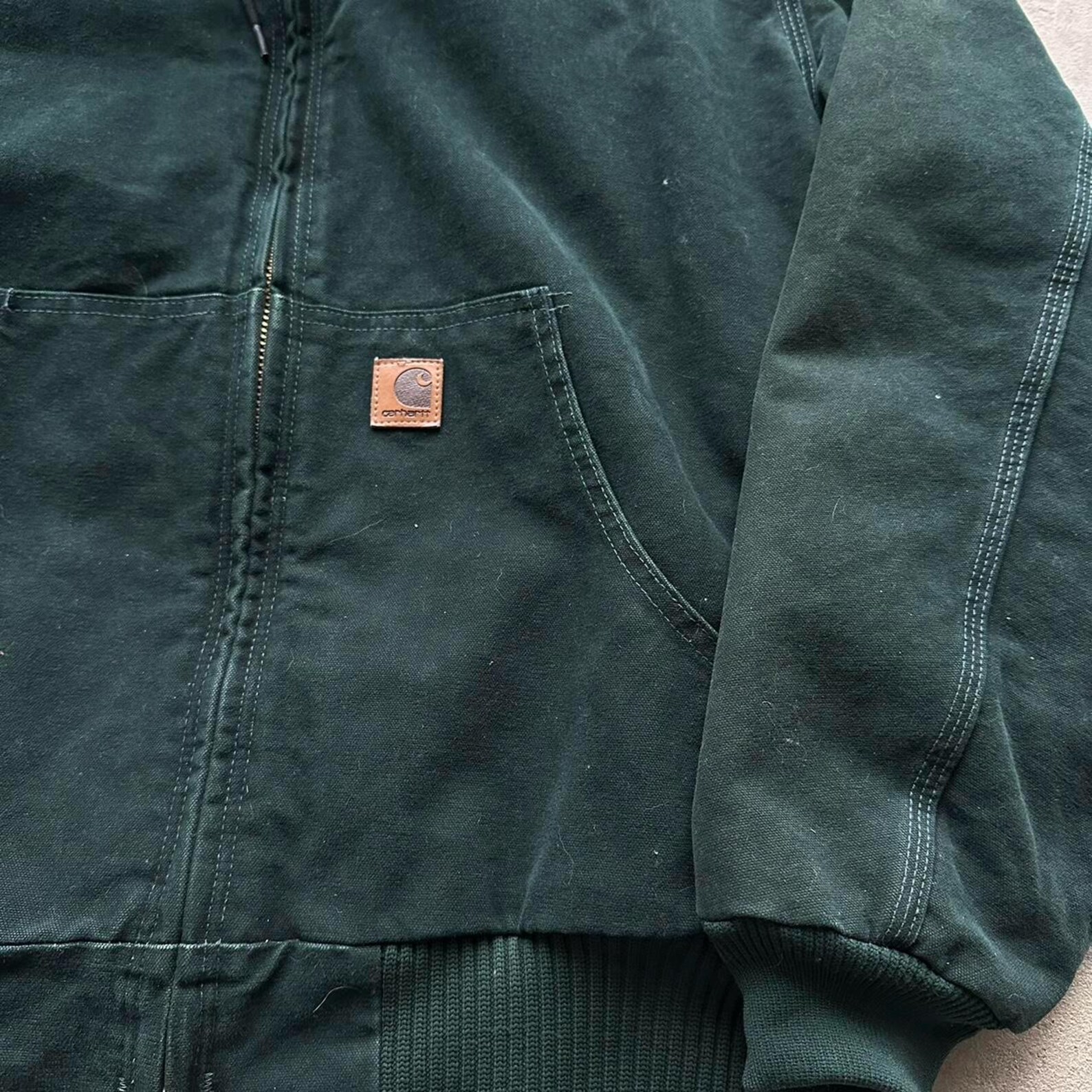 Rare Vintage Carhartt Forest Green Hooded Jacket - Etsy