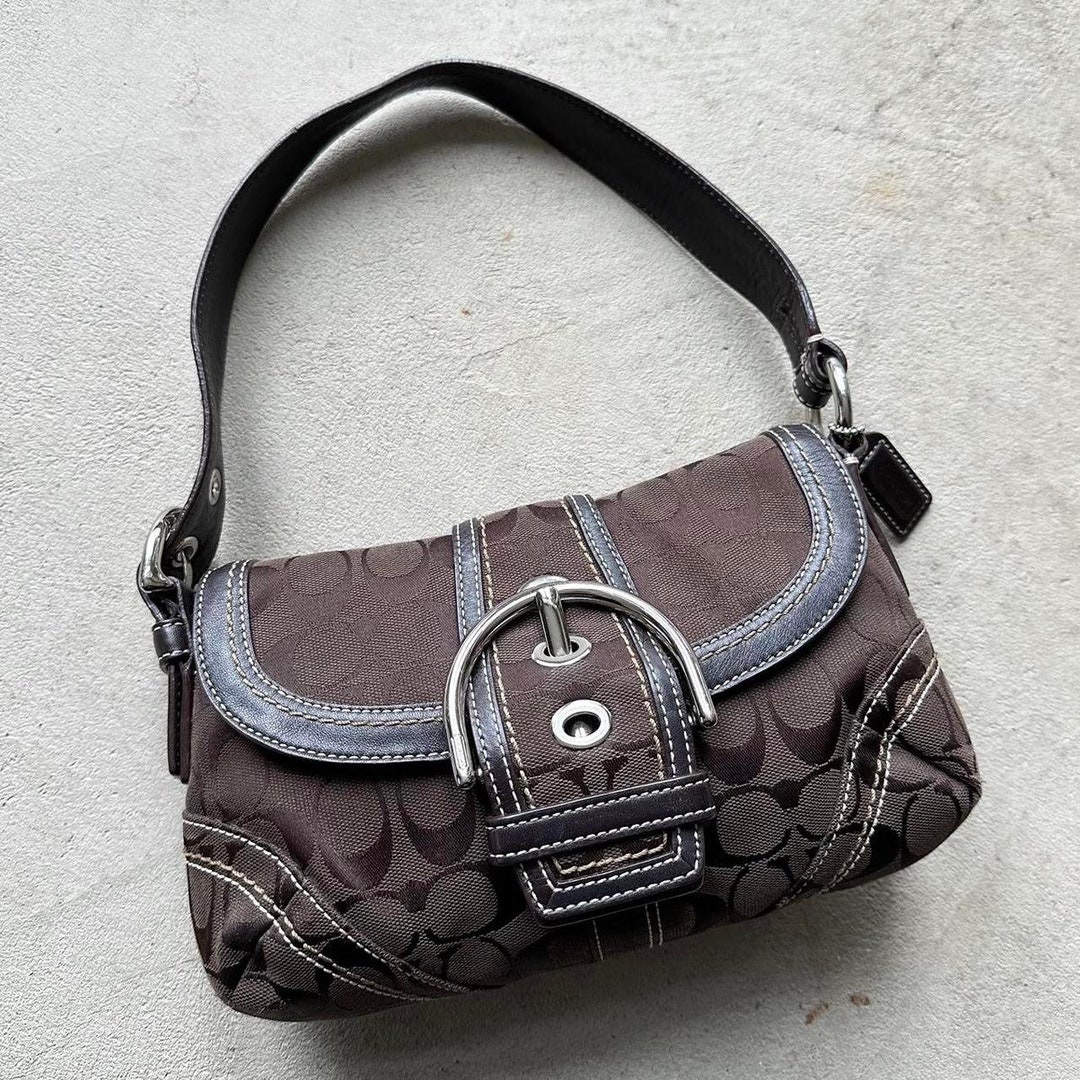 Vintage Y2K Coach Brown Mini Soho Shoulder Bag - Etsy