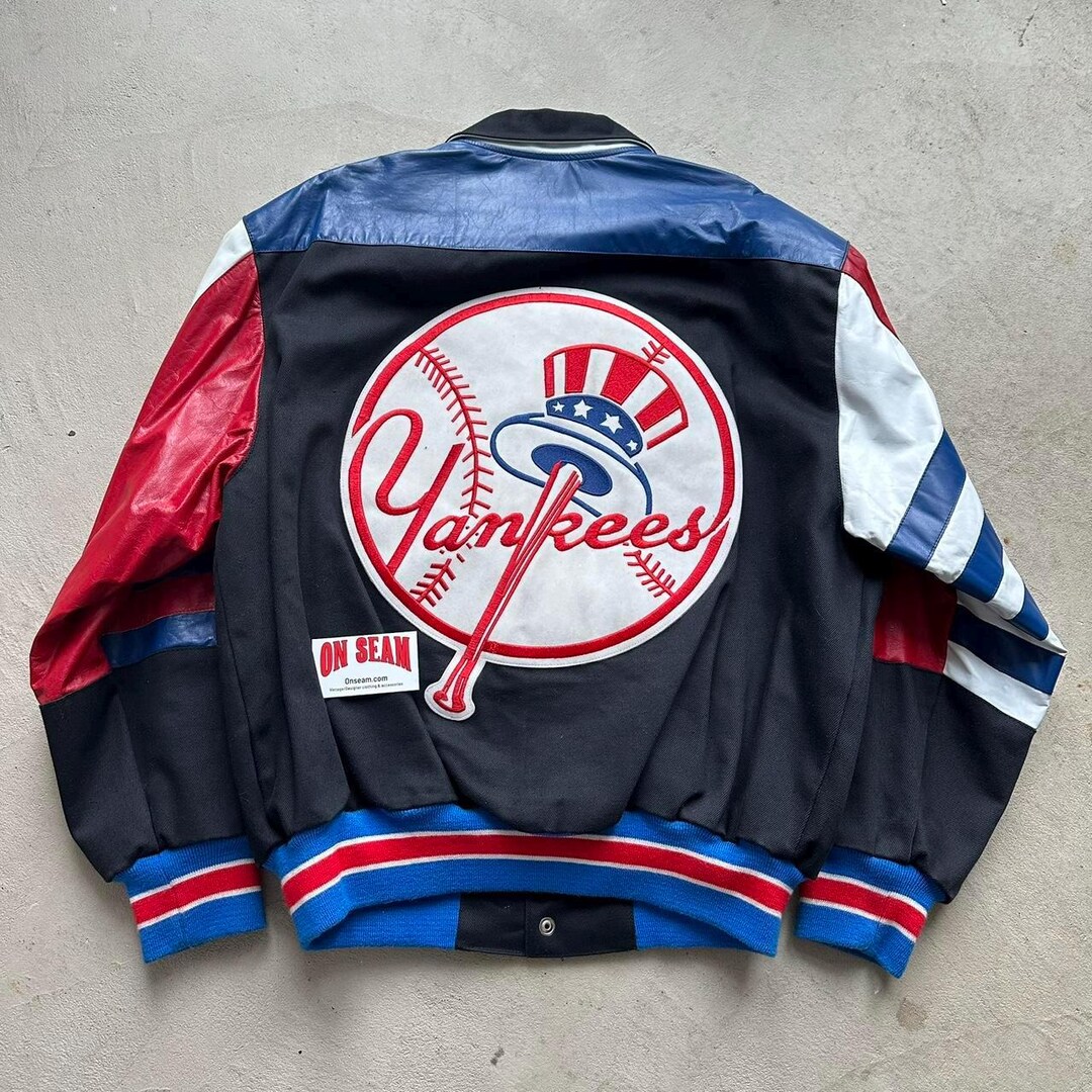Rare Vintage New York Yankees JH Leather Jacket - Etsy