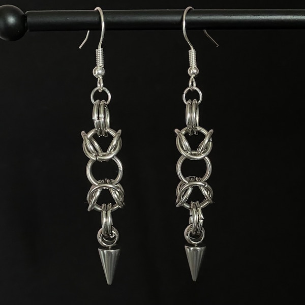 Chainmail Earrings - Etsy