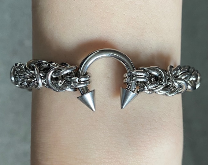 PIERCED 2 BRACELET - Stainless Steel Chainmaille Goth Alternative ...