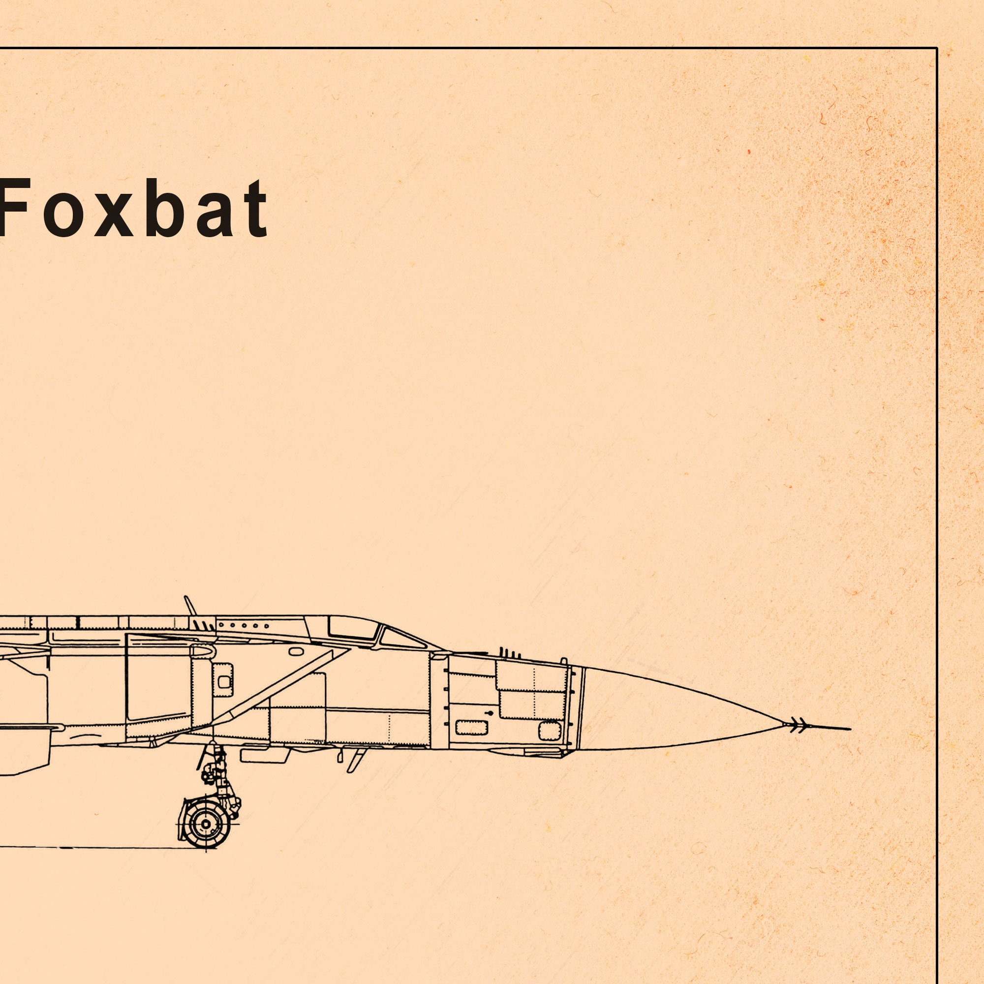 Mikoyan Gurevich Mig25 Blueprint Poster Wall Art Mig25 Aircraft Wall ...
