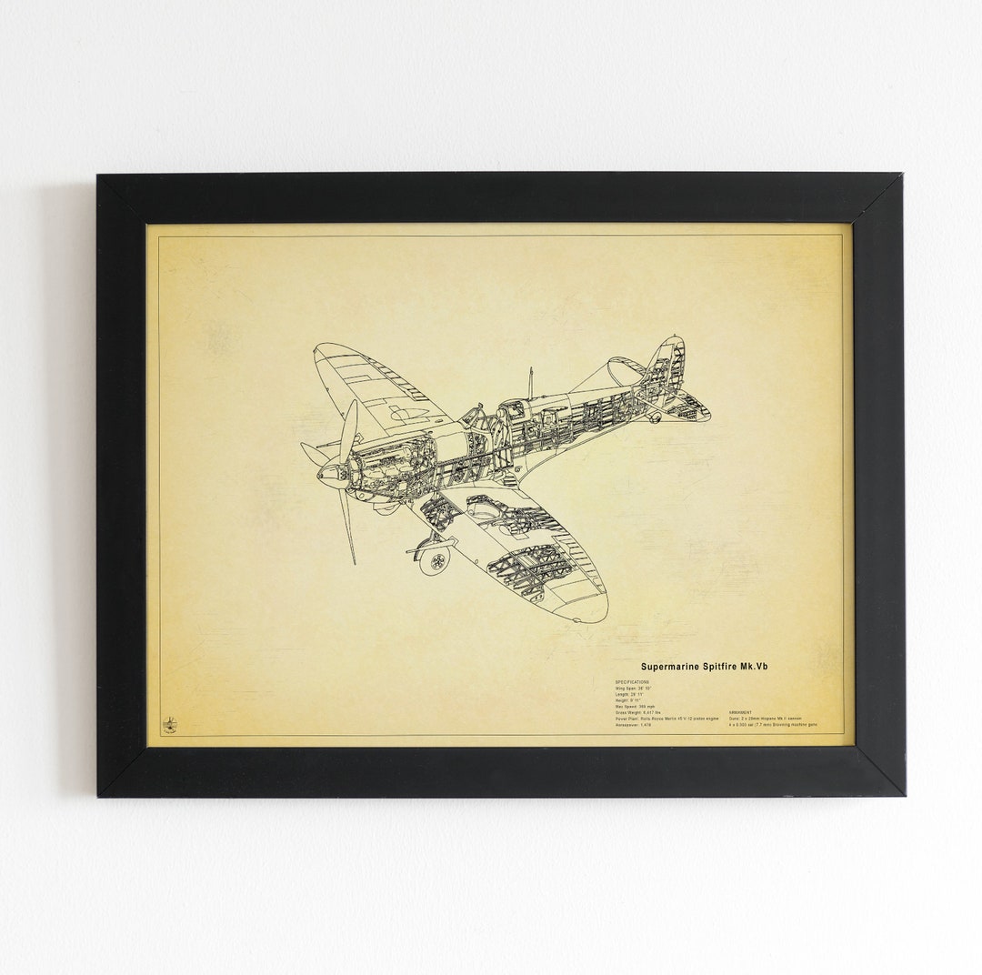 Spitfire Wall Art Decor Gifts for Home Art Decor Spitfire Poster - Etsy ...