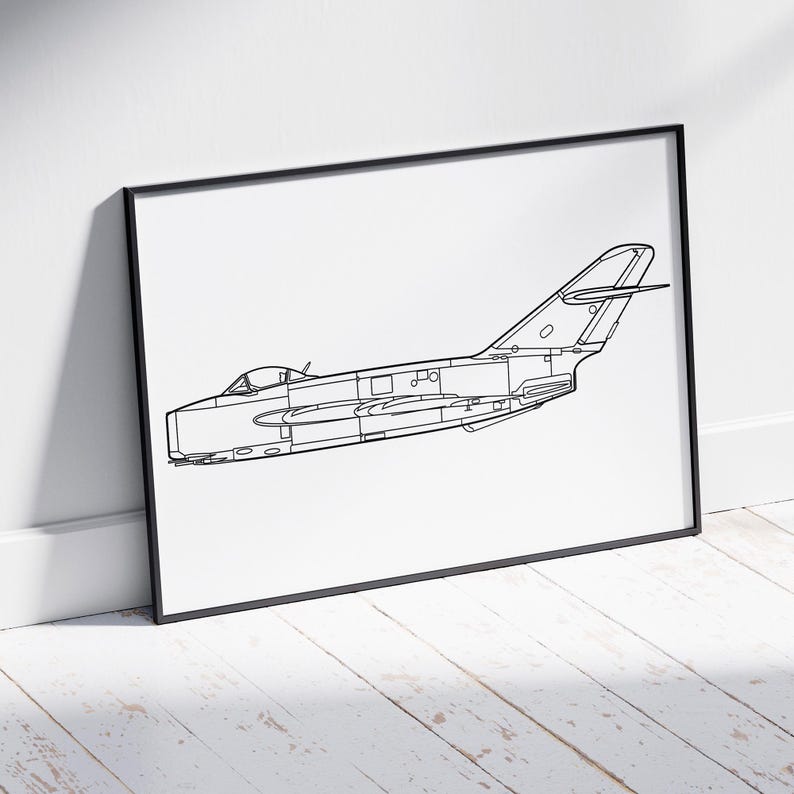 Mikoyan Gurevich MIG 17 Airplane Svg Jet Fighter Art Mig 17 Png Vector ...