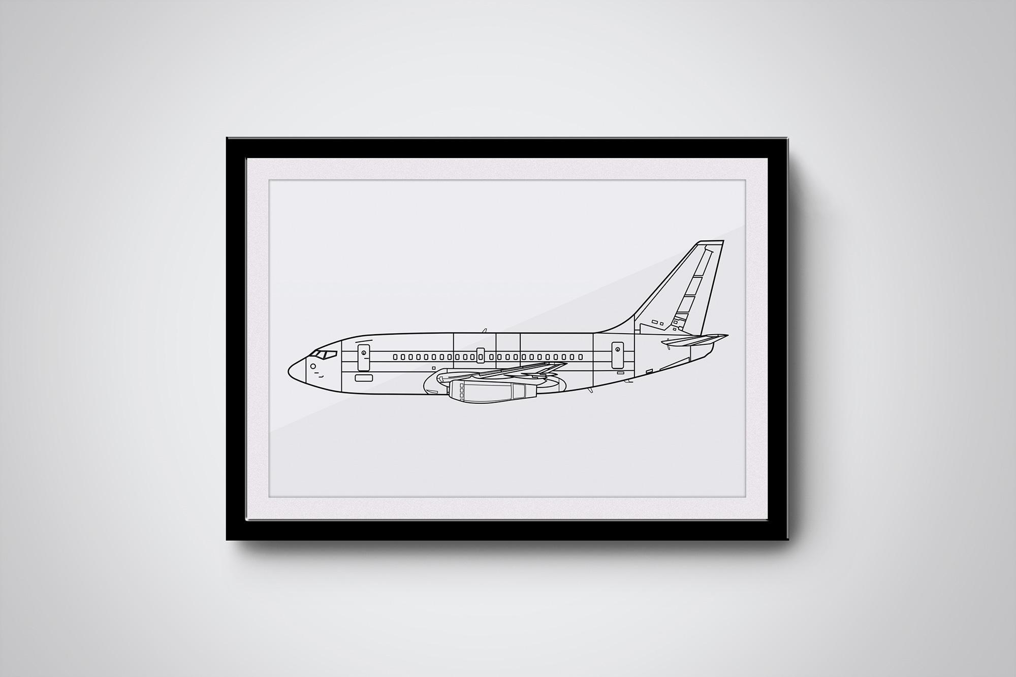 Boeing 737 Airplane Svg Clip Art Vector Eps Png Digital Download Vector ...