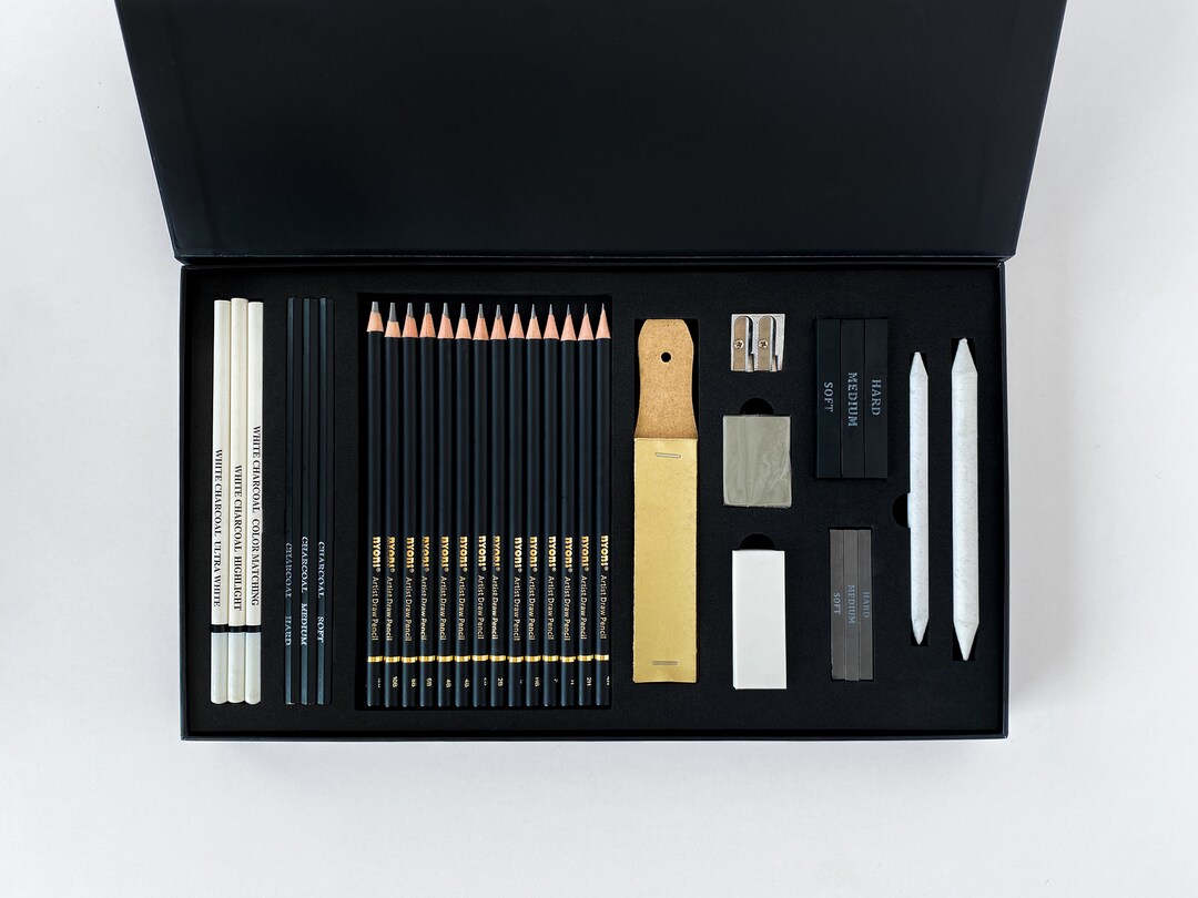 Drawing Set Sketching Kit Graphite and Charcoal Pencils Perfect for ...