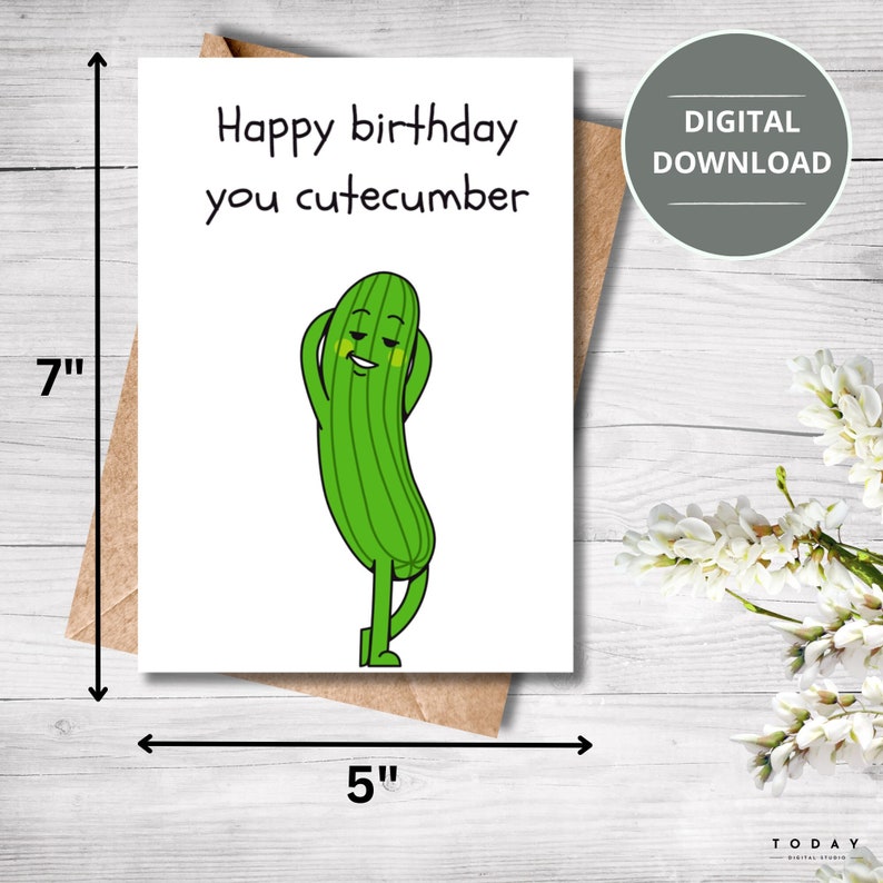 Printable Birthday Card, Digital Download, E-card, Cute, Funny ...