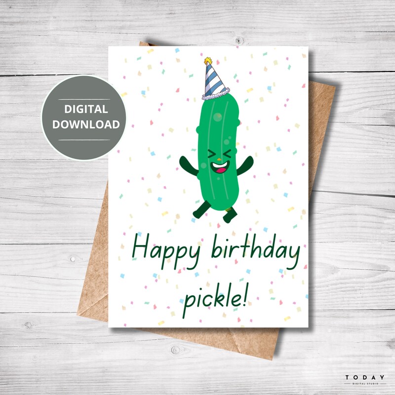 Pickle Card - Etsy
