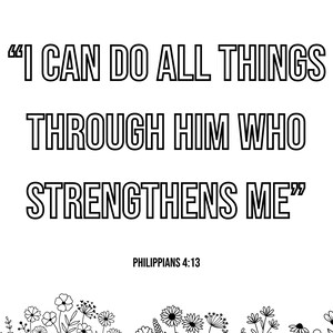 Printable Philippians 4:13 Coloring Page | Bible Verse Art | Christian ...