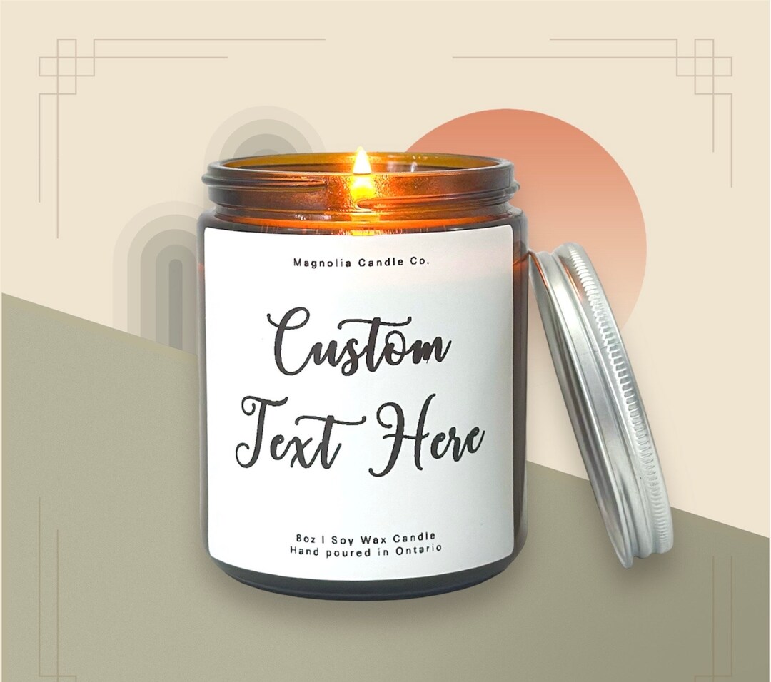 Custom Candle, Blank Label Candle, Soy Candle, Create Your Own Candle ...