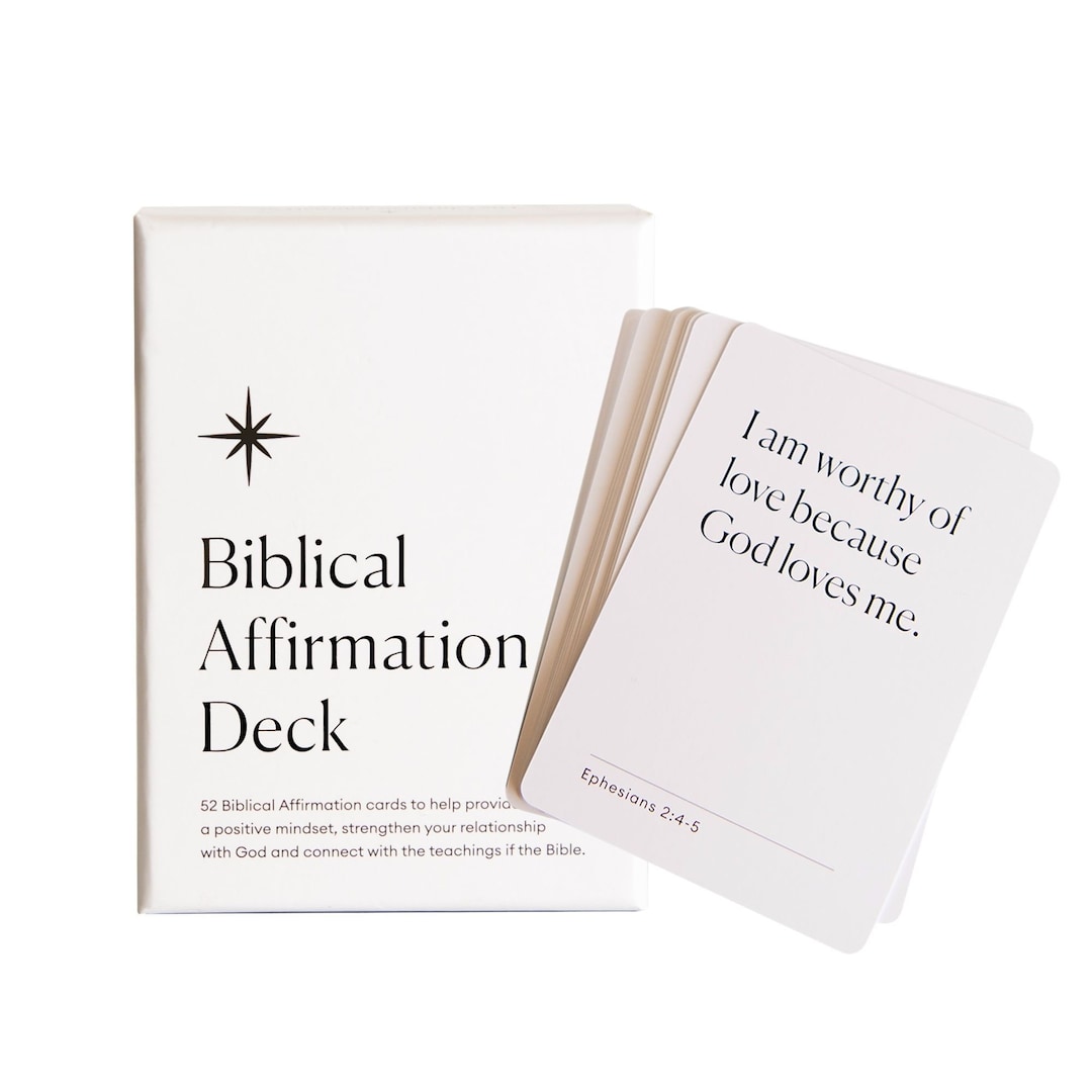 Biblical Affirmation Deck | 52 Card Deck of Bible Quotes | Daily ...